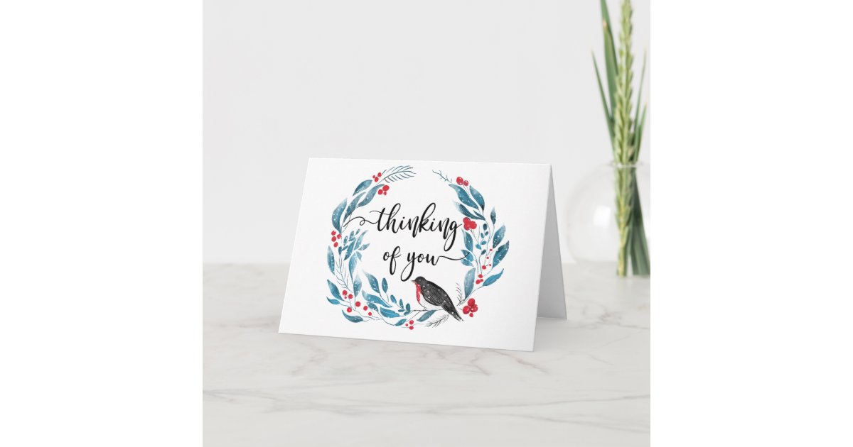 winter robin sympathy card condolences loss | Zazzle