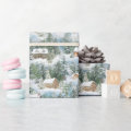 Winter Rustic Woodland Christmas Cabins Wrapping Paper | Zazzle