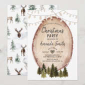Winter Rustic Woodland Christmas Party Invitation | Zazzle