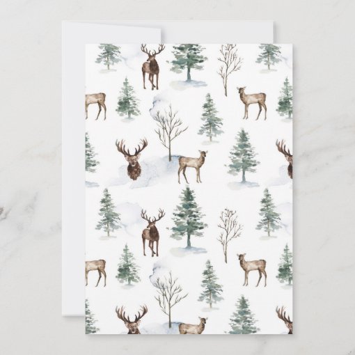Winter Rustic Woodland Christmas Party Invitation | Zazzle