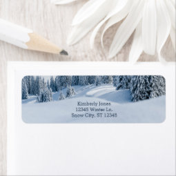 Winter Scene Address Label | Zazzle