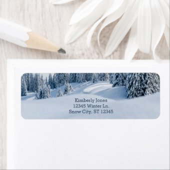 Winter Scene Address Label | Zazzle
