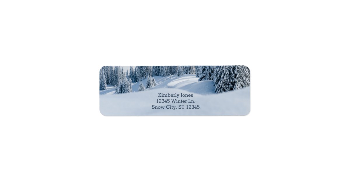 Winter Scene Address Label | Zazzle