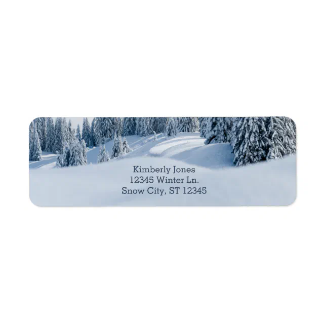 Winter Scene Address Label | Zazzle
