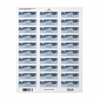 Winter Scene Address Label | Zazzle