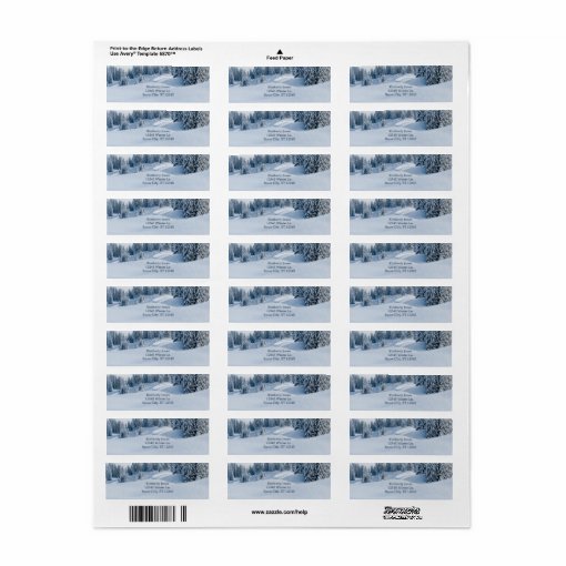Winter Scene Address Label | Zazzle