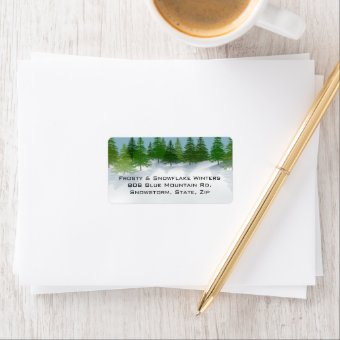 Winter scene address labels | Zazzle