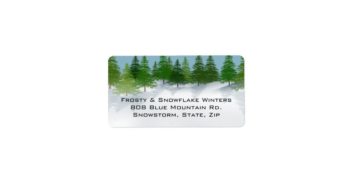 Winter scene address labels | Zazzle