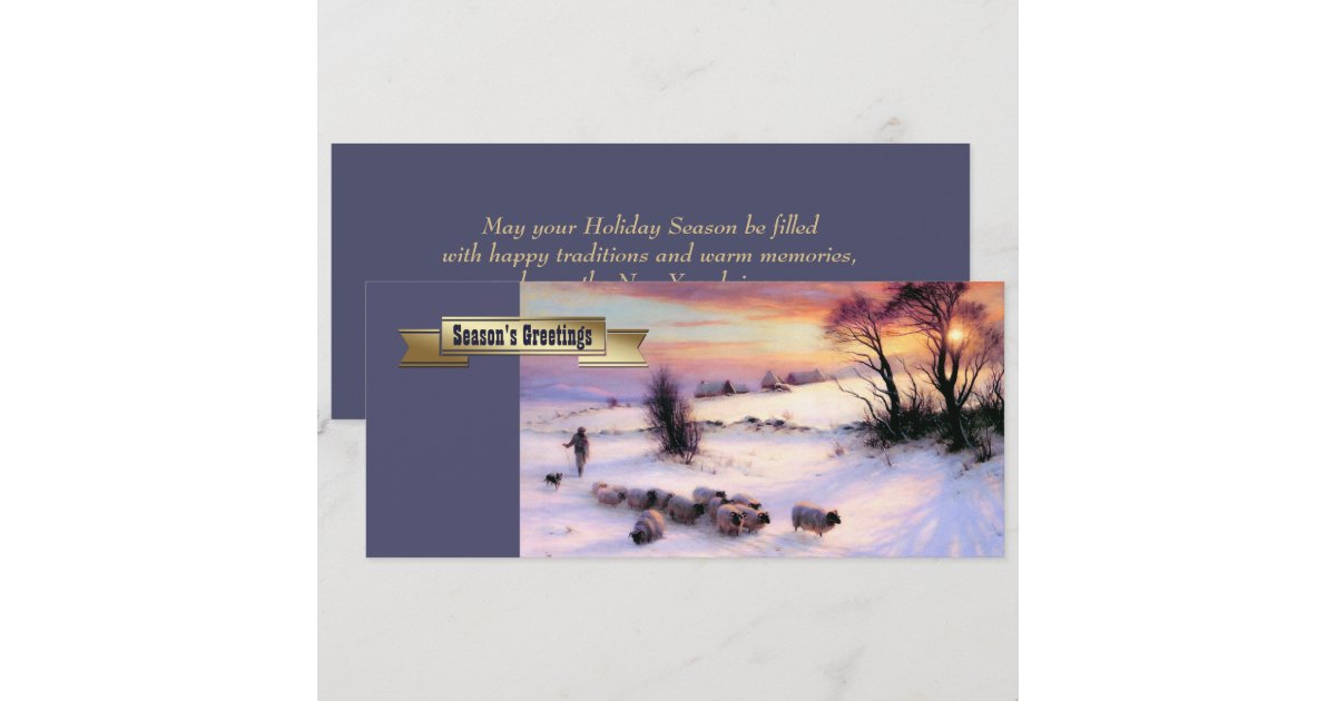 Winter Scene Fine Art Custom Christmas Cards | Zazzle