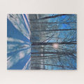 Winter Scene Forest with Snow Landscape Jigsaw Puzzle | Zazzle