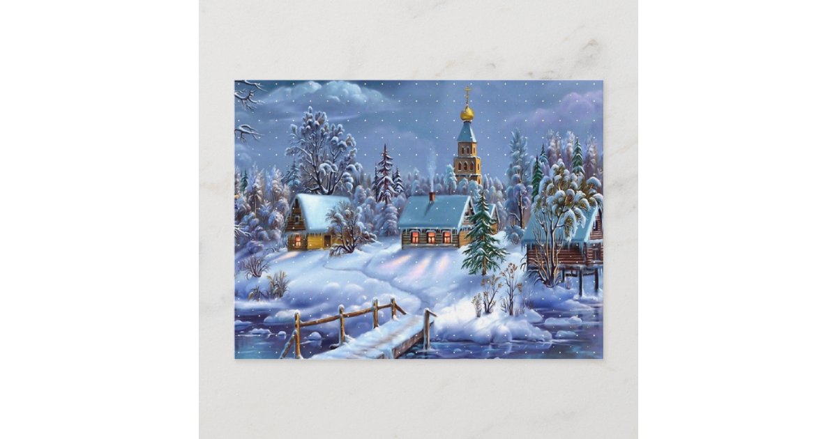 Winter Scene Postcard | Zazzle