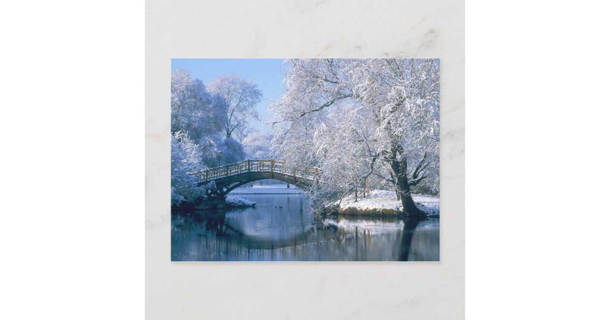 Winter scene postcard | Zazzle