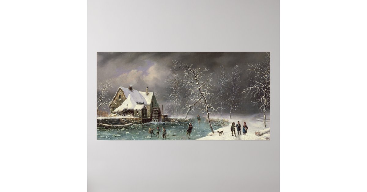 Winter Scene Poster | Zazzle