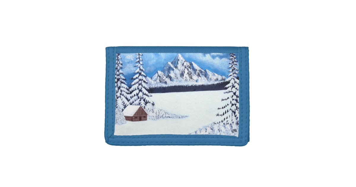 Winter Scene Trifold Wallet | Zazzle
