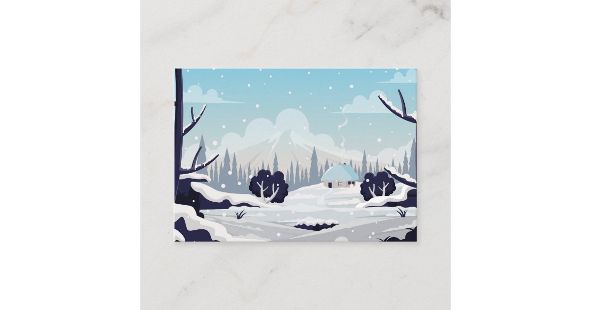 Winter Scenery Business Card | Zazzle