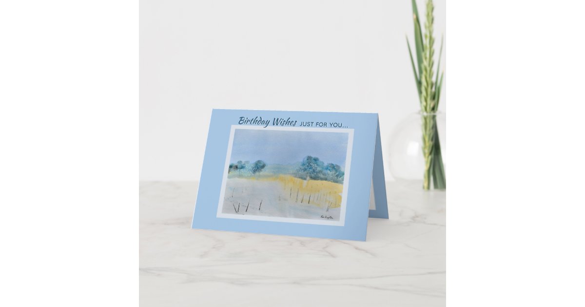 Winter Scenic Landscape Birthday Greetings Card | Zazzle