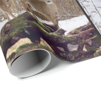 Winter Season Deer Collage Wildlife Wrapping Paper | Zazzle