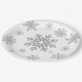Winter Silver Snowflake Paper Plates | Zazzle