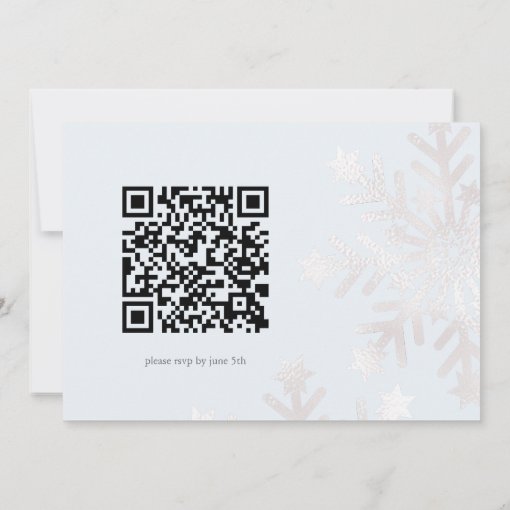 Winter Snow 15th Birthday Quinceañera QR Code Invitation | Zazzle