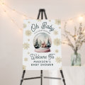 Winter Snow Baby Shower Welcome Sign | Zazzle
