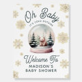 Winter Snow Baby Shower Welcome Sign | Zazzle