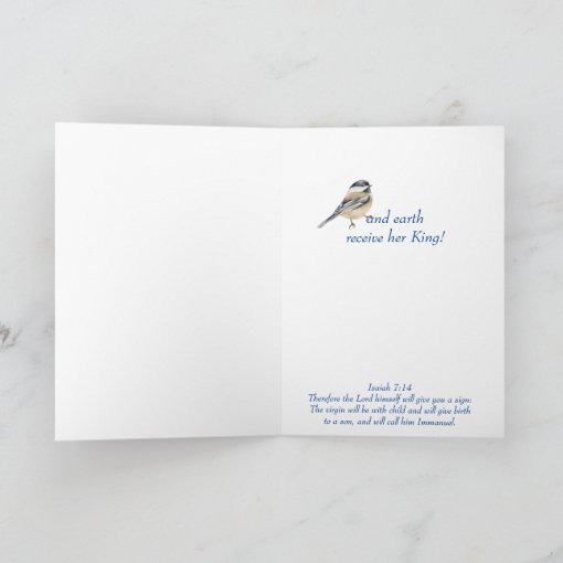 Winter Snow Bird Christian Scripture Christmas Holiday Card | Zazzle