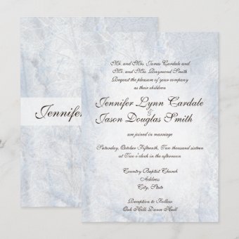 Winter Snow Camo Elegant Wedding Invitations | Zazzle