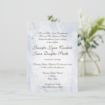 Winter Snow Camo Elegant Wedding Invitations | Zazzle