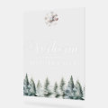 Winter Snow Christmas Wedding Welcome Sign Poster | Zazzle