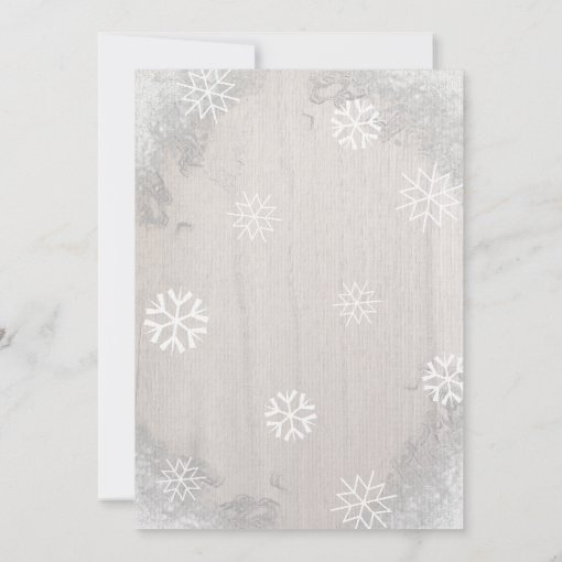 Winter Snow Classic Wedding Invitation | Zazzle