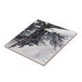 Winter snow drift pine tree Landscape Tile | Zazzle