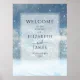 Winter Snow Forest Wedding Welcome Sign | Zazzle