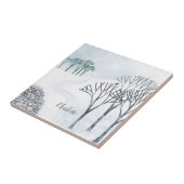 Winter Snow Landscape Personalized Ceramic Tile | Zazzle