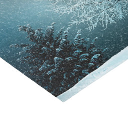 Winter snow landscape snow bunny tissue paper | Zazzle