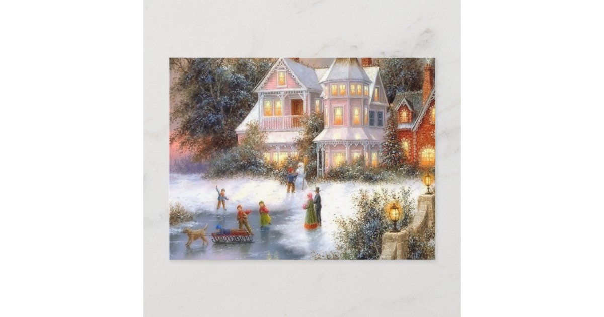 Winter Snow Scene Postcard | Zazzle