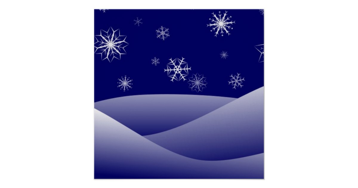 WINTER SNOW SCENE POSTER | Zazzle