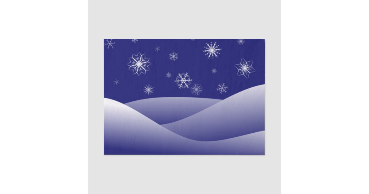 WINTER SNOW SCENE TISSUE PAPER | Zazzle