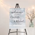 Winter Snow Signature Script Wedding Welcome Sign | Zazzle