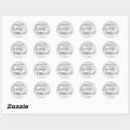 Winter Snow Signature Wedding Favor Thank You Classic Round Sticker ...