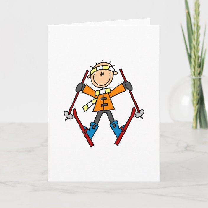 Winter Snow Ski Card | Zazzle.com