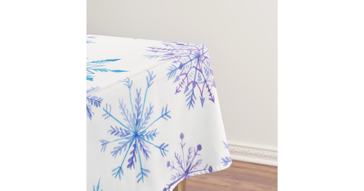 Winter Snow Tablecloth | Zazzle