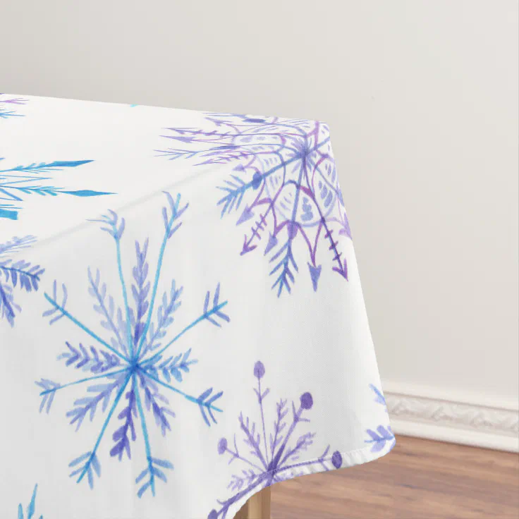 Winter Snow Tablecloth | Zazzle