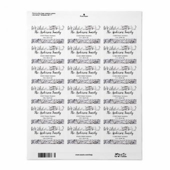 Winter Snow White Background - Address Label | Zazzle