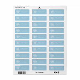 Winter Snowflake Address Label | Zazzle