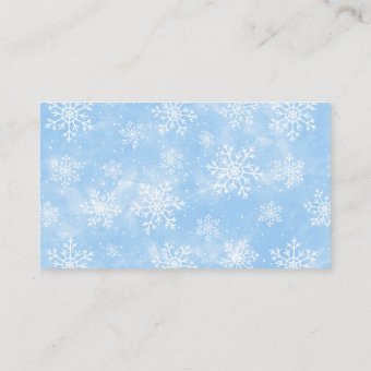 Winter Snowflake Baby Shower Diaper Raffle Card | Zazzle
