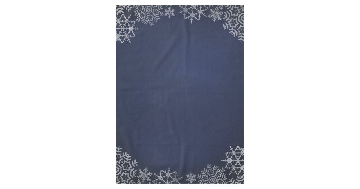Winter Snowflake Chalkboard Wedding Tablecloth | Zazzle