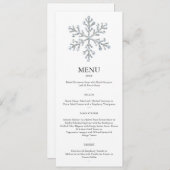 Winter Snowflake Menu 2 | Zazzle