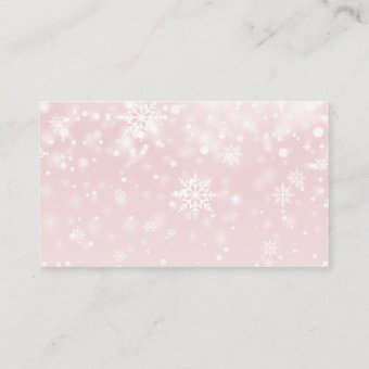 Winter Snowflake Pink Baby Shower Diaper Raffle Enclosure Card | Zazzle