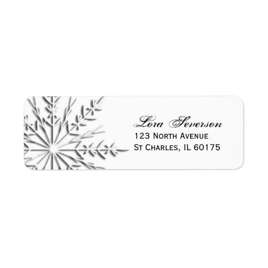 Winter Snowflake Return Address Label | Zazzle.com