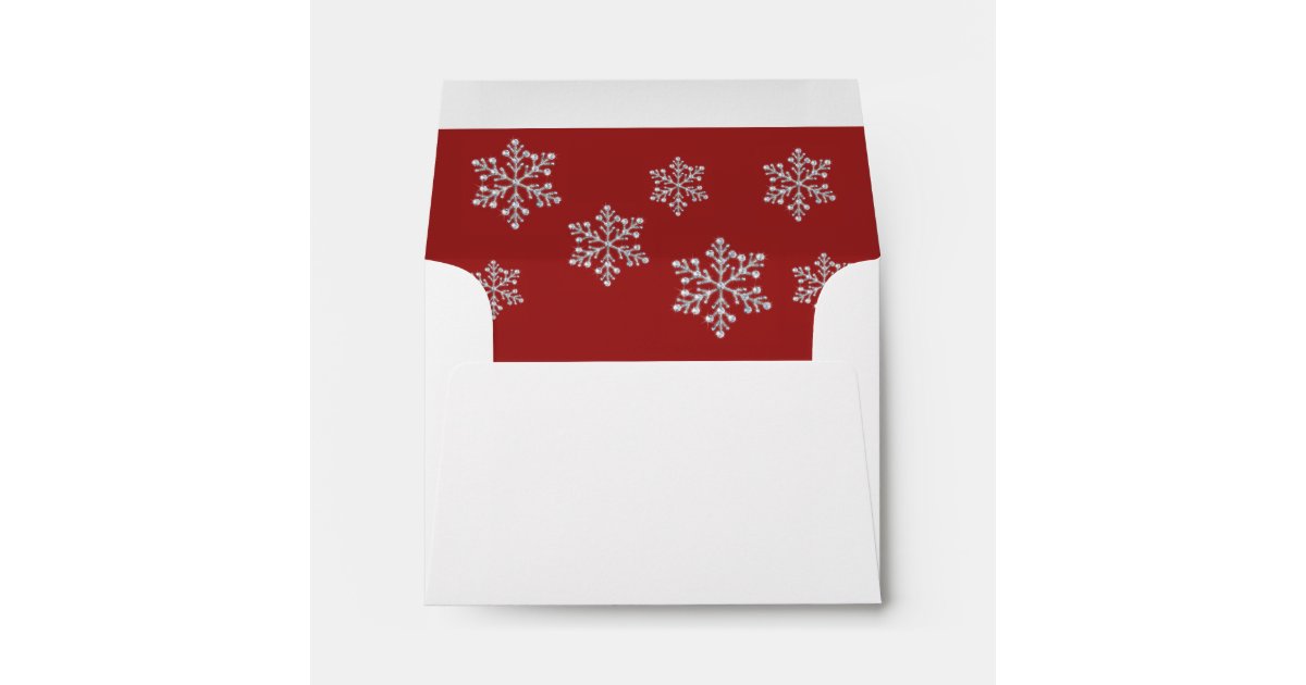 Winter Snowflake RSVP Envelope | Zazzle